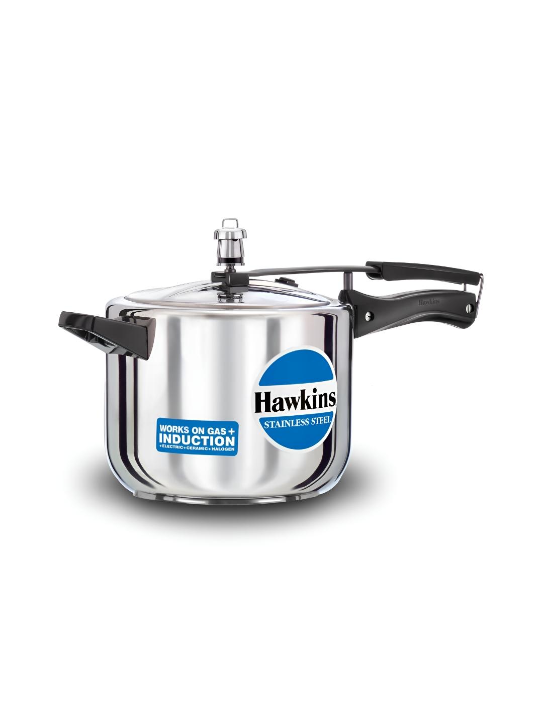 Buy Hawkins Silver Toned Stainless Steel Pressure Cooker 5L - Pressure ...