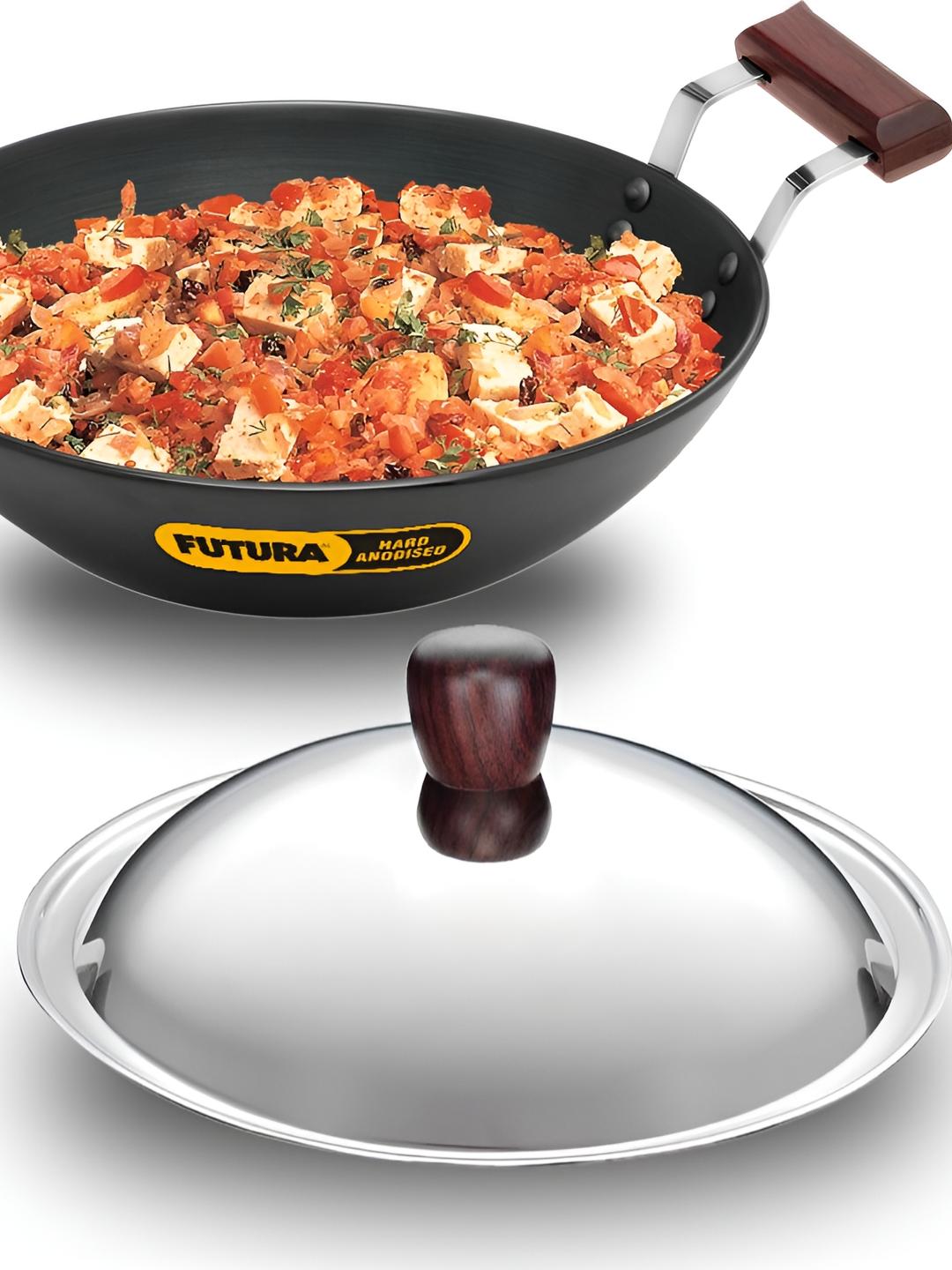 Buy Hawkins Black Futura 2.5L Deep Fry Pan With Lid (IAD25S) - Kadhai ...