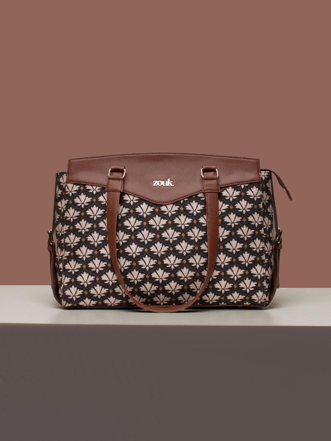 Buy ZOUK Bidri Kaiser Ethnic Motifs Printed Structured Shoulder Bag ...