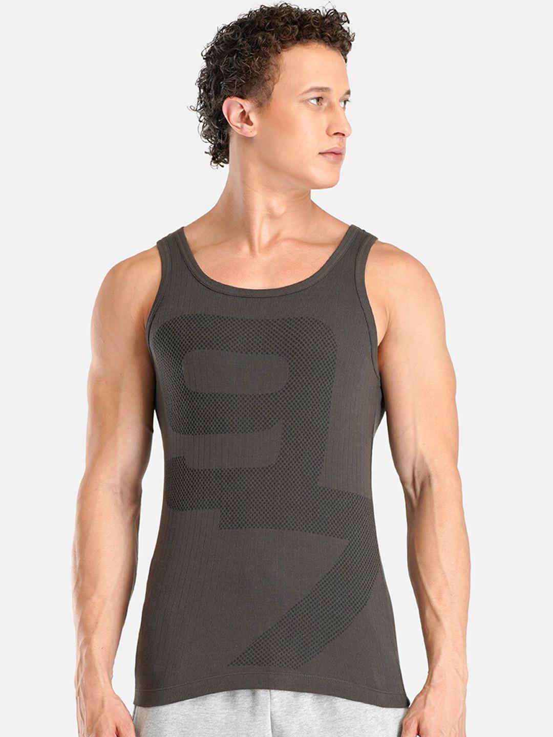 Buy FCUK Printed Cotton Innerwear Vest PUT 01 DP OL - Innerwear Vests ...