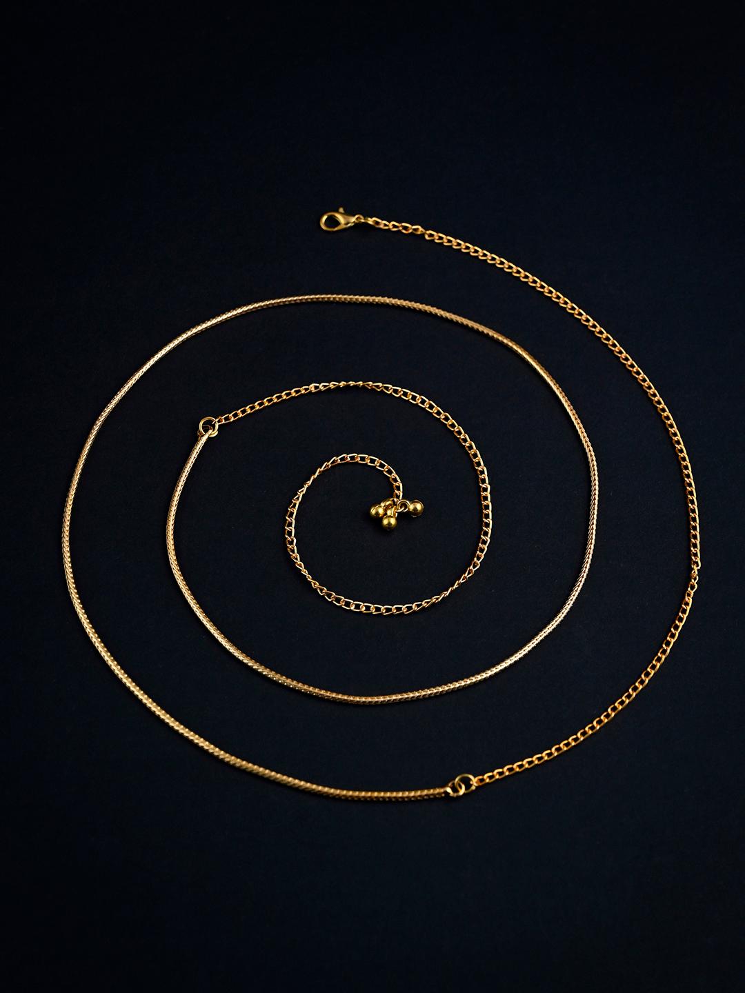 Buy VAMA Gold Plated Snake Waist Chain Western Belly Kamarband - Saree ...