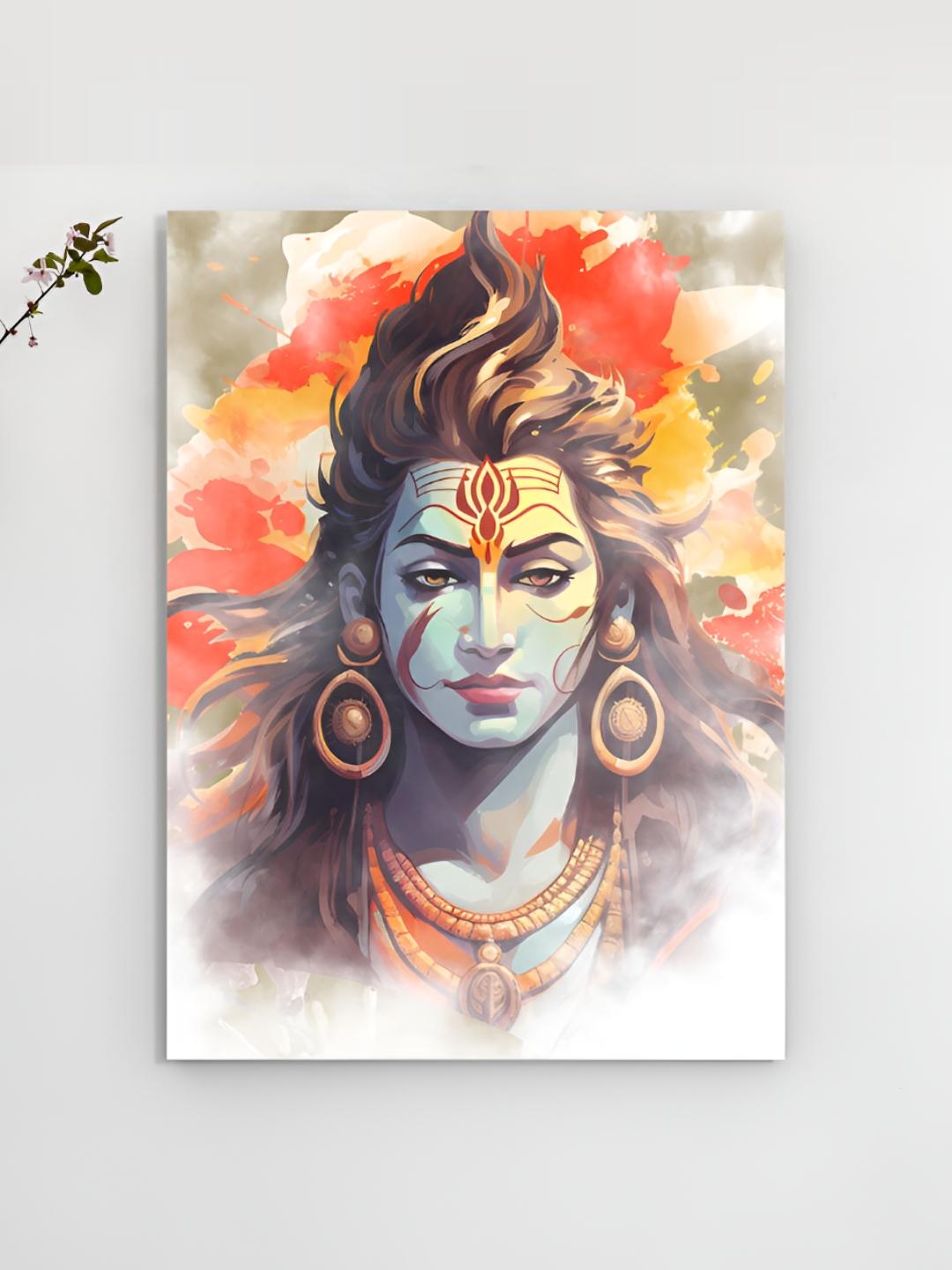 Buy Art Street Lord Shiva Canvas Wall Rectangle Paintings Wall Art 22 X ...
