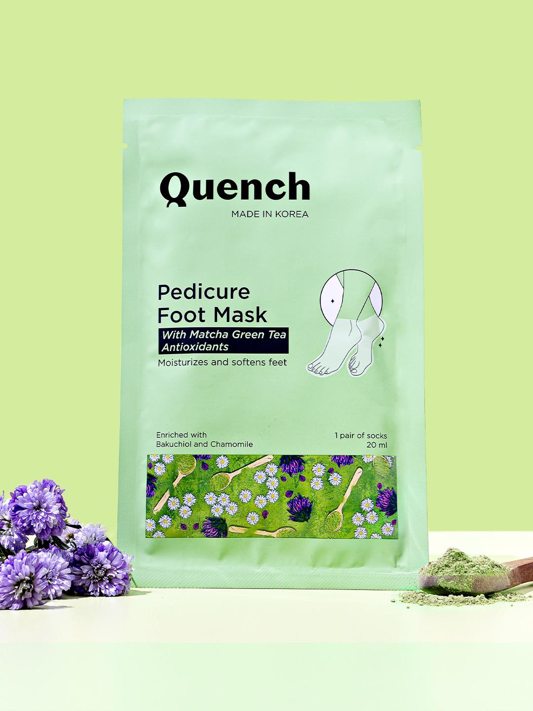 Buy Quench Pedicure Foot Mask With Matcha Green Tea To Heal Dry ...