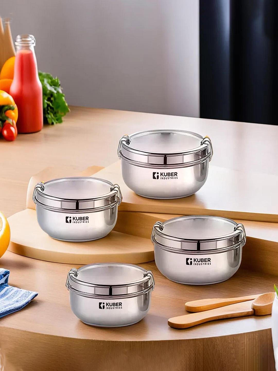 Buy Kuber Industries Food Pack Stainless Steel 2PCs Lunch Box With ...