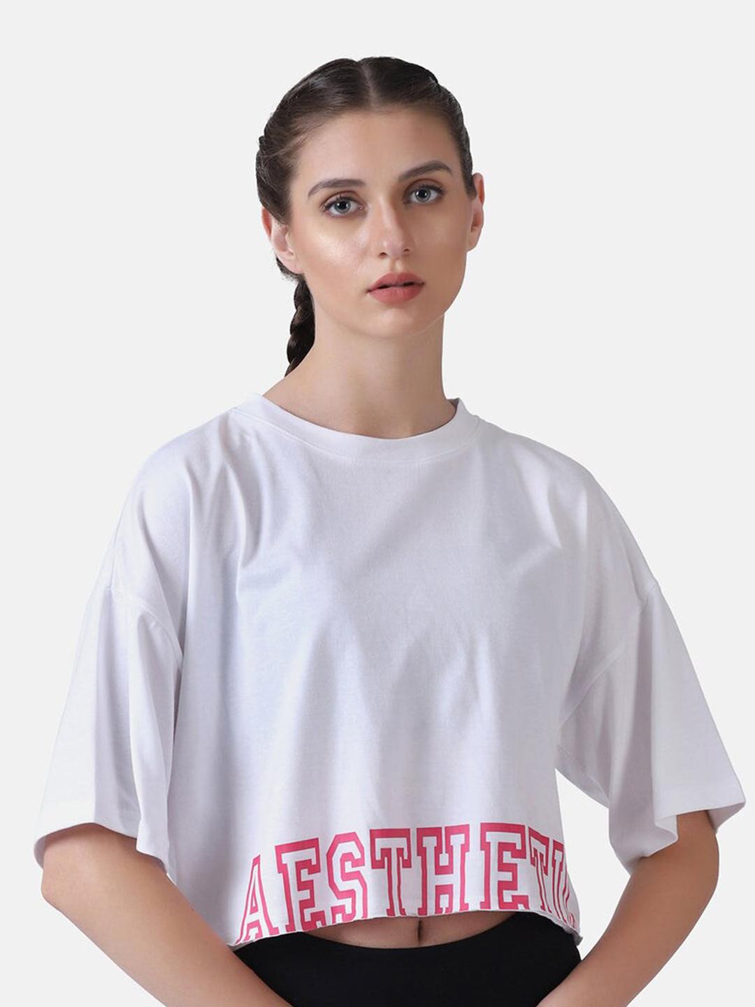 Buy Aesthetic Bodies Extended Sleeves Cotton Boxy Crop Top - Tops for ...