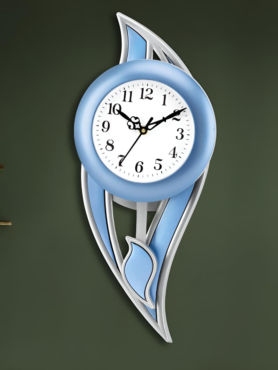 Buy Attractionz Blue & White Wall Clock - Clocks for Unisex 27992262 ...