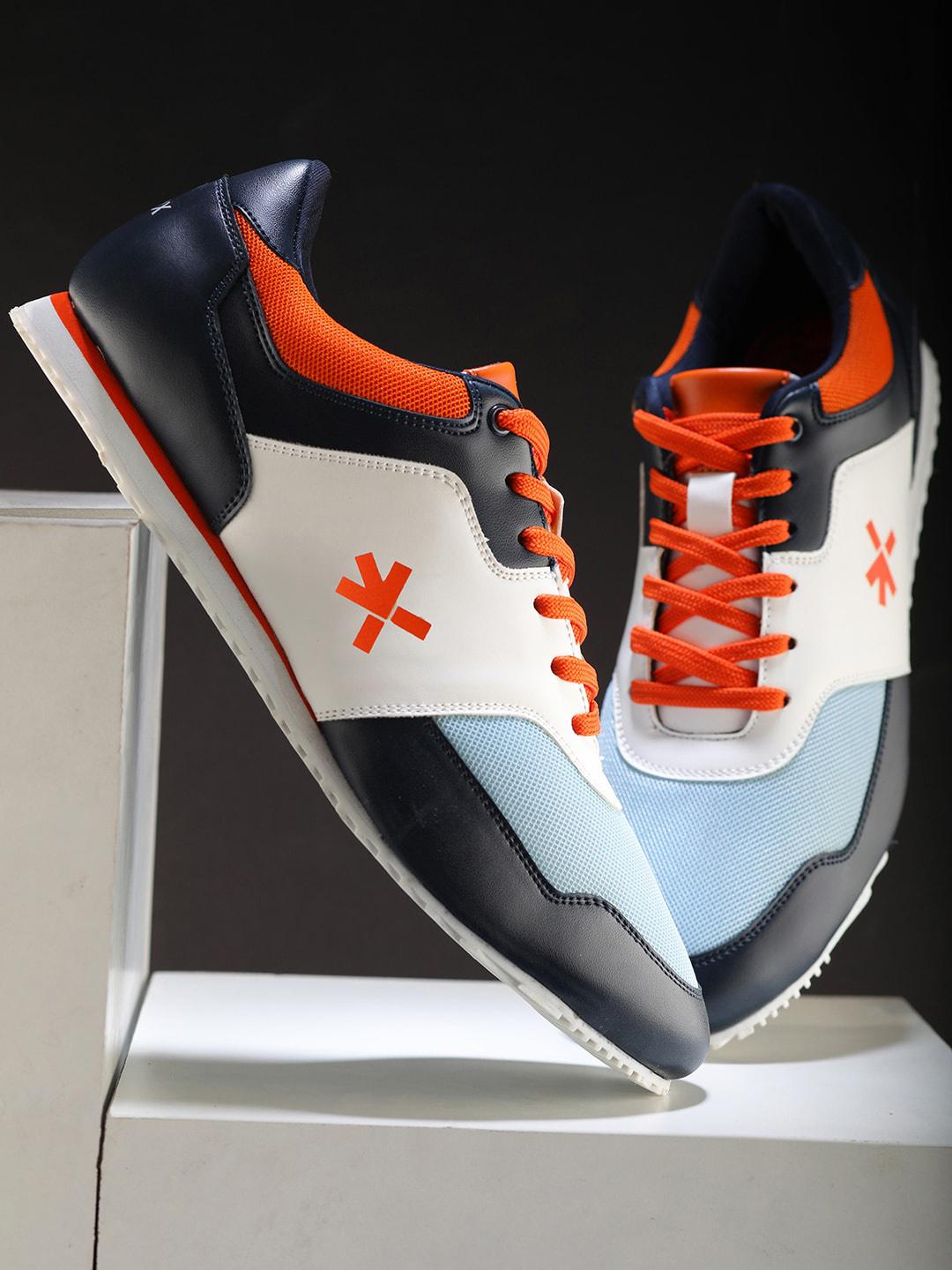 Buy HRX By Hrithik Roshan Men White Retro Jogger Colourblocked Round ...