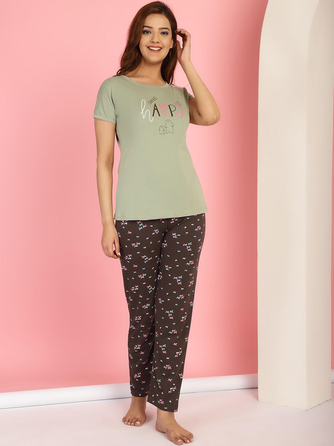 Buy Jinfo Typography Printed Night Suit - Night Suits for Women ...