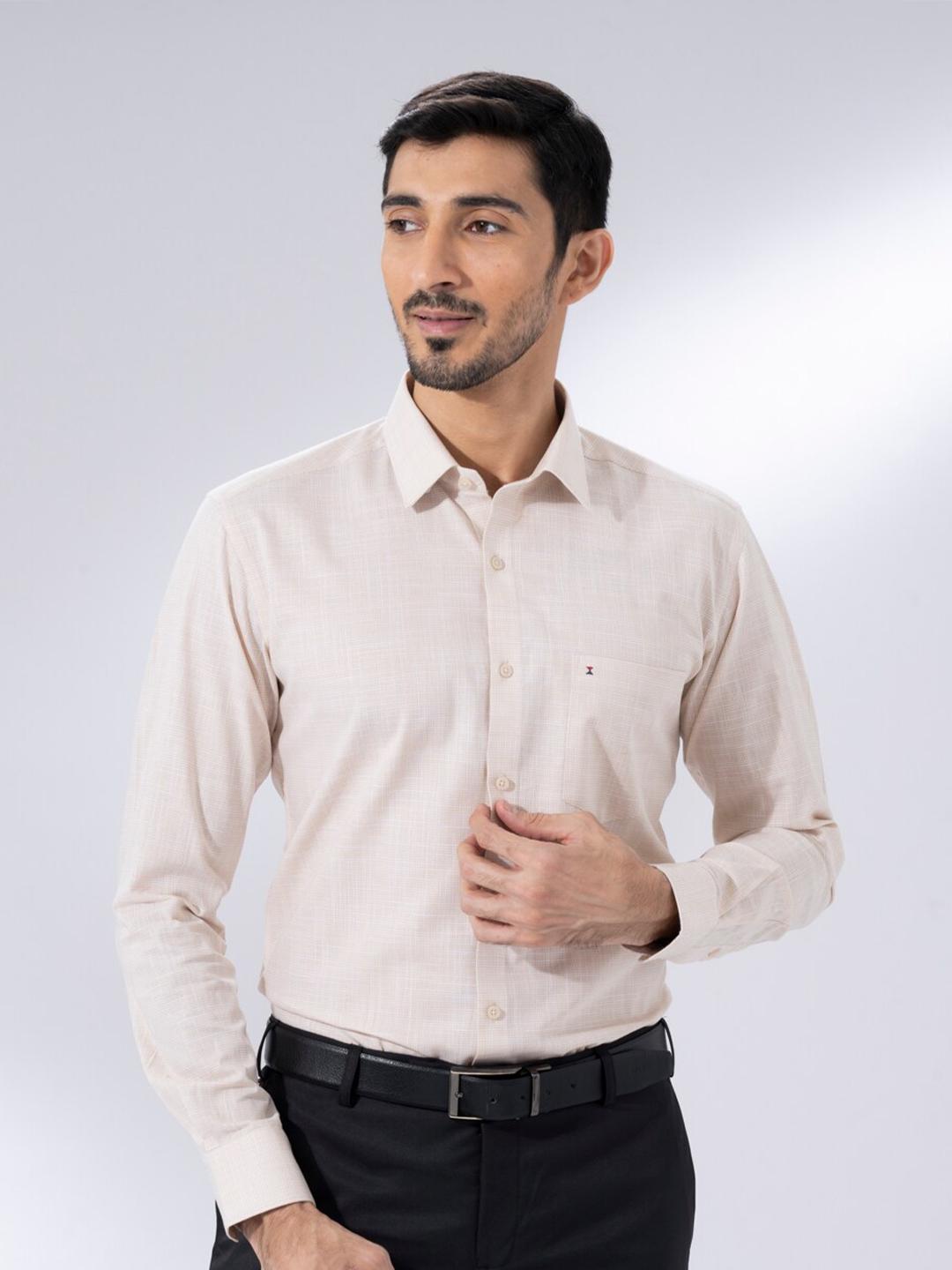 Buy Sero Spread Collar Long Sleeves Smart Tailored Fit Cotton Formal ...