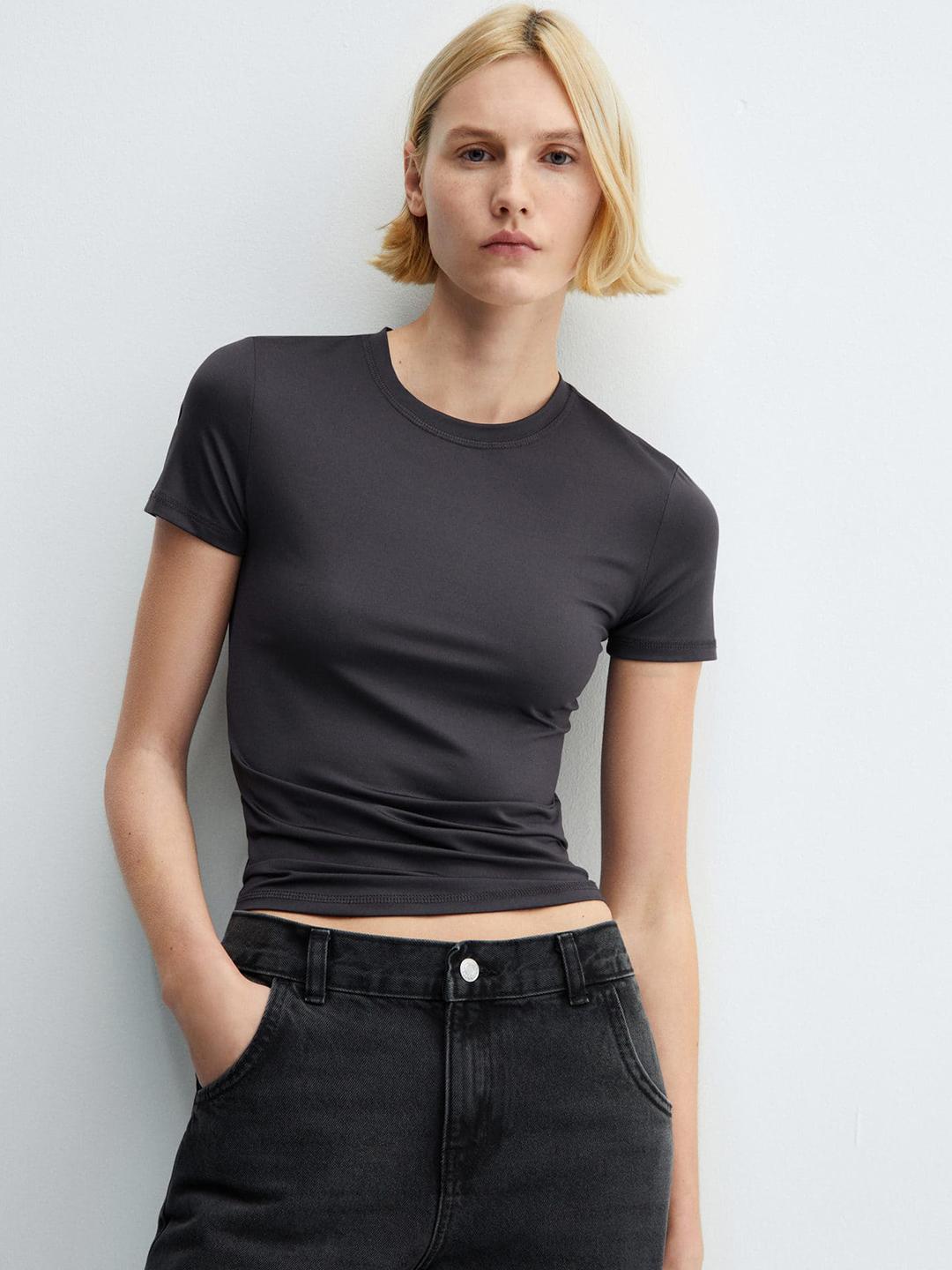 Buy MANGO Round Neck Short Sleeves T Shirt - Tshirts for Women 28084222 ...