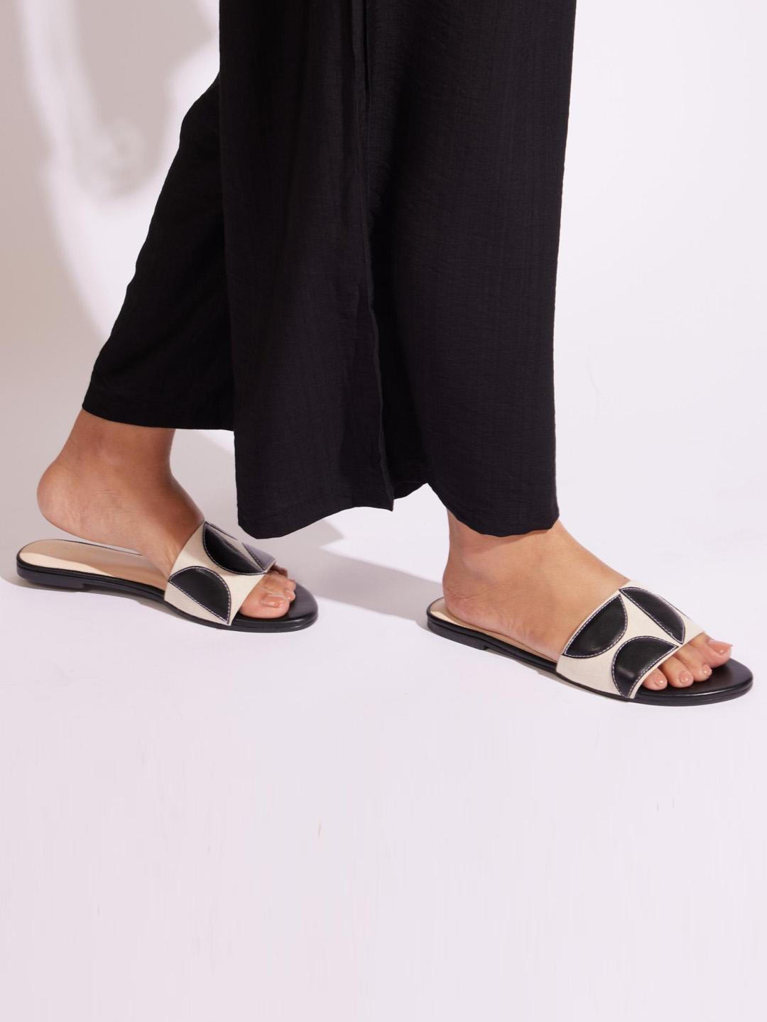 Buy CAI Women Geometric Canvas Flats - Flats for Women 28087180 | Myntra