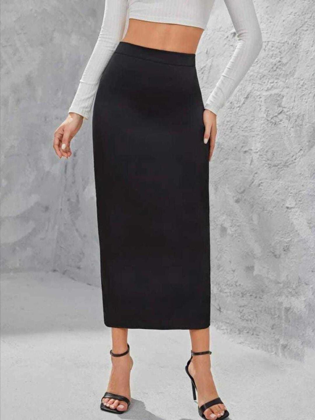 Buy Femvy High Rise Pencil Midi Skirt - Skirts for Women 28138972 | Myntra