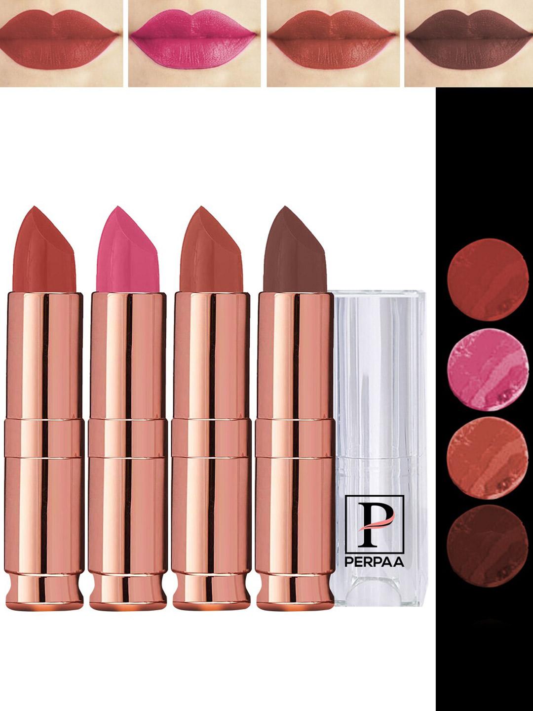 Buy PERPAA Antique Set Of 4 Velvet Matte Lipsticks 3.5g Each Pink Nude ...