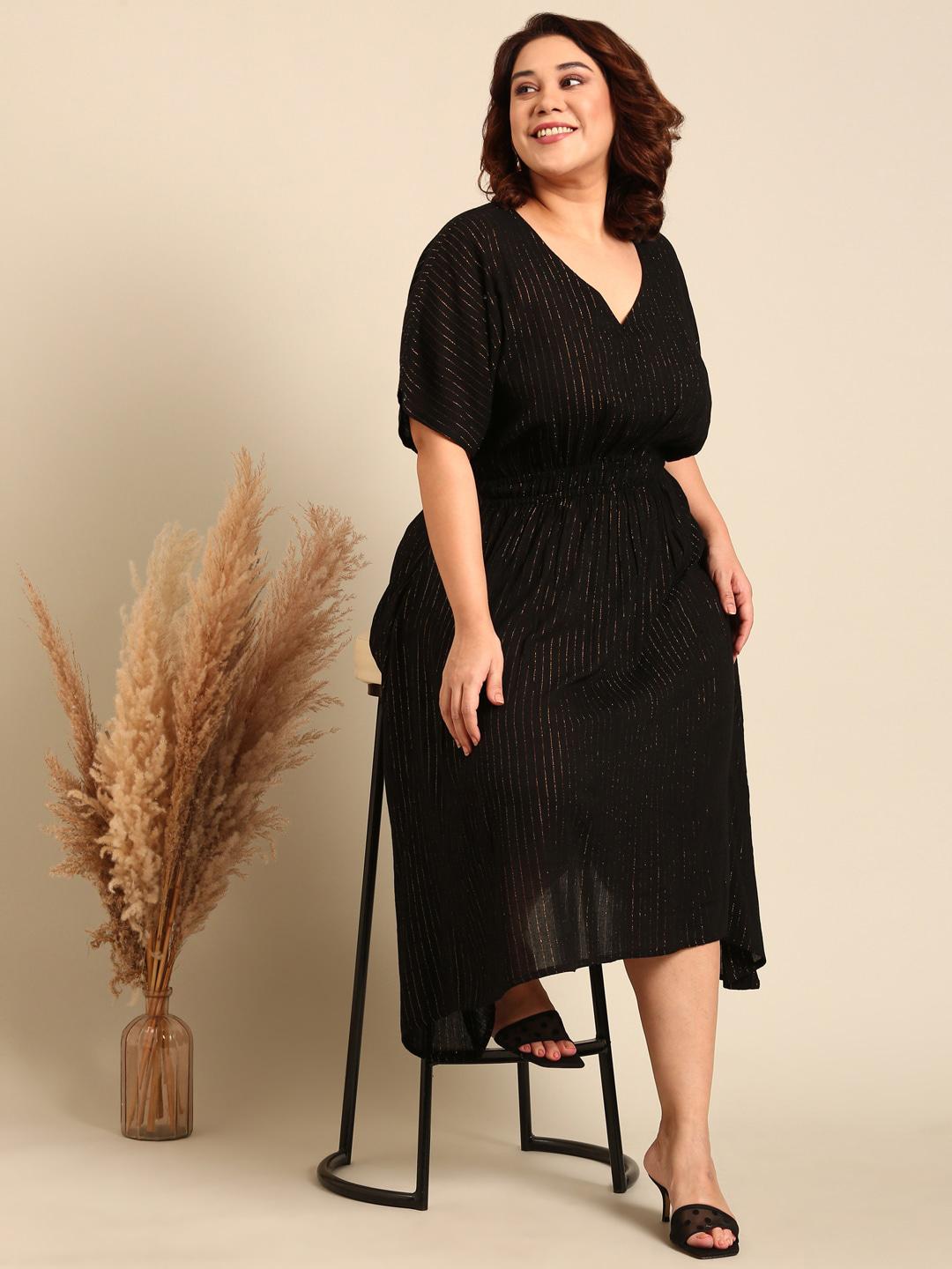 Buy The Pink Moon Plus Size A Line Midi Dress - Dresses for Women ...