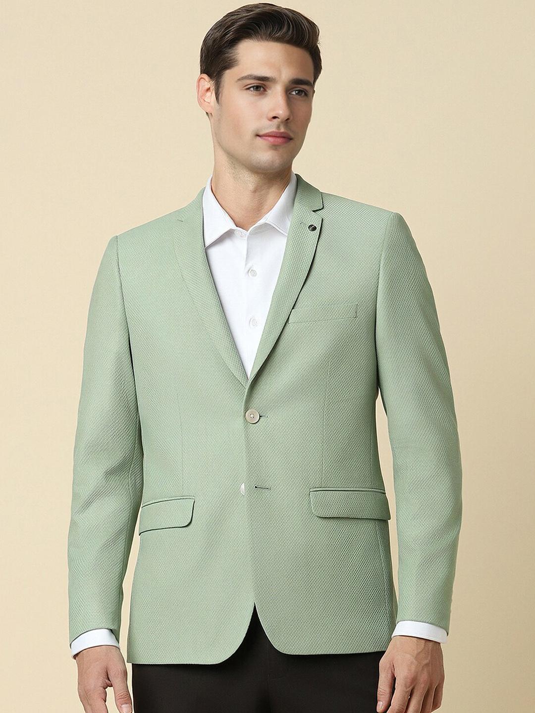 Buy Allen Solly Men Ultra Slim Fit Single Breasted Blazer - Blazers for ...