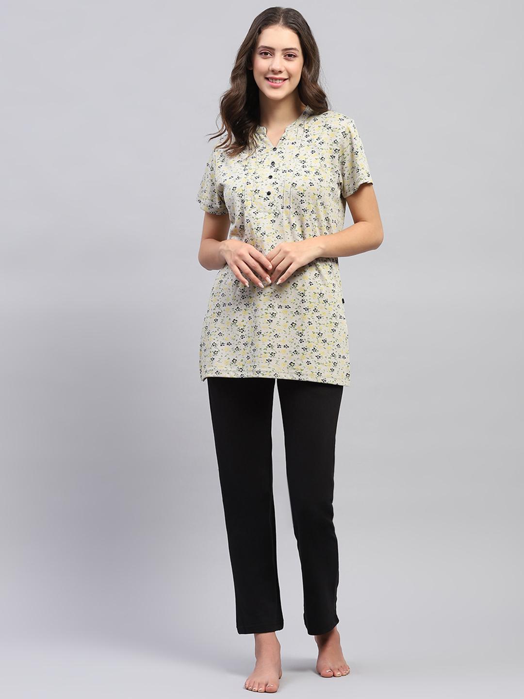 Buy Monte Carlo Cotton Blend Printed Pyjama Set - Night Suits for Women ...