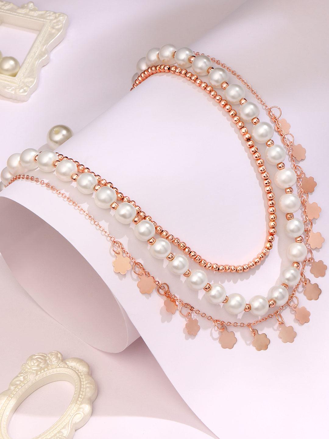 Buy Cierra Rose Gold Plated Layered Necklace - Necklace And Chains for ...