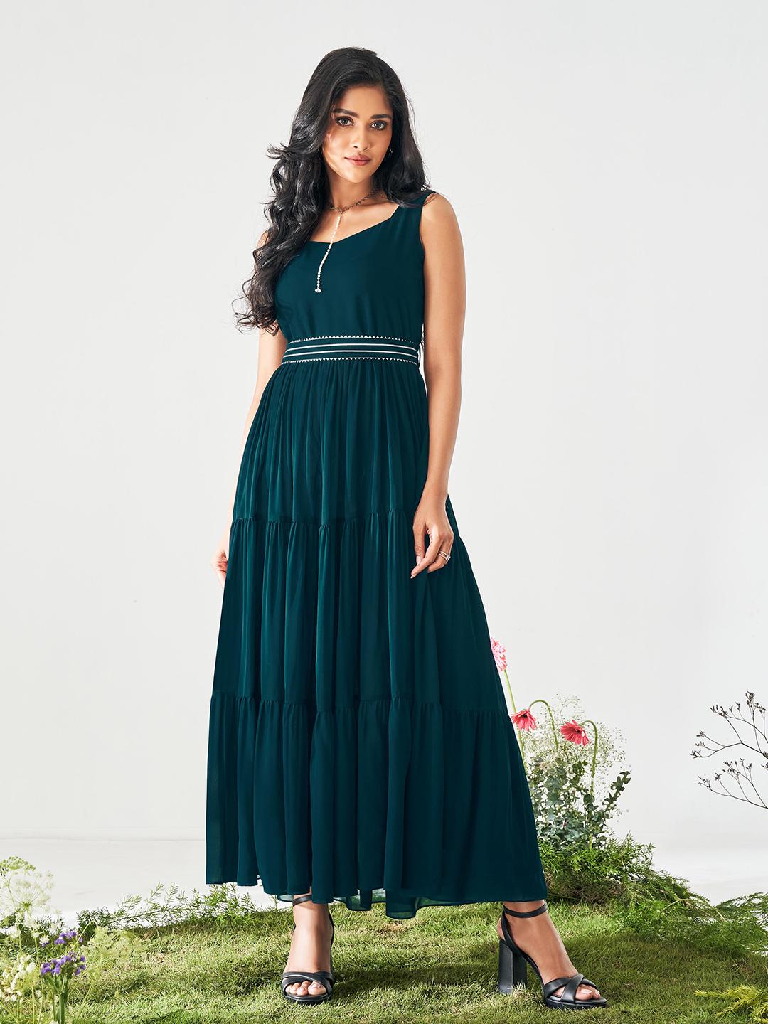 Buy DRESOUL Round Neck Sleeveless Maxi Dress - Dresses for Women ...