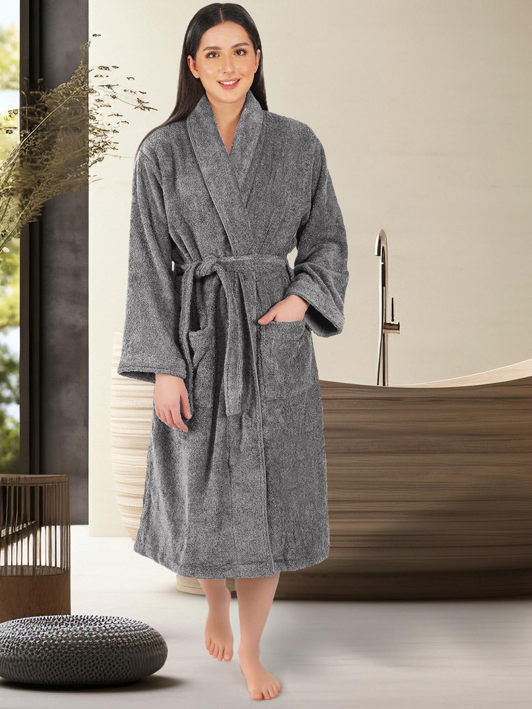 Buy RANGOLI Women Canningvale Pure Cotton Bath Robe - Bath Robe And ...