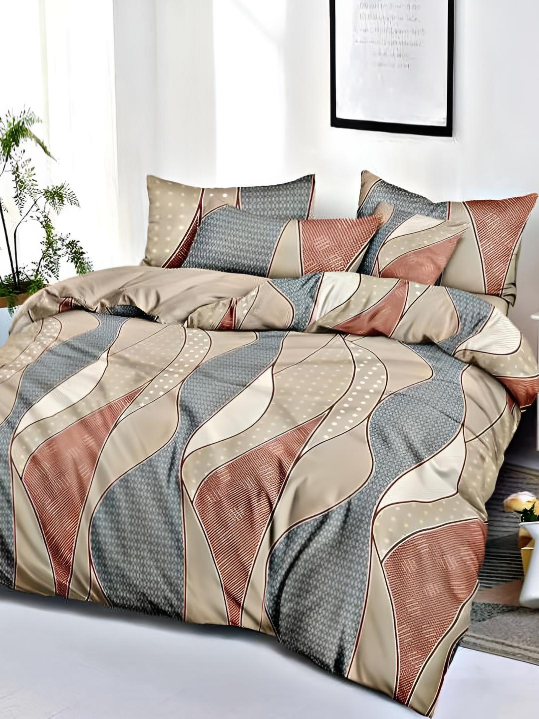 Buy Comfowell Blue & Grey Ethnic Motifs Heavy Winter 233 GSM Single Bed ...