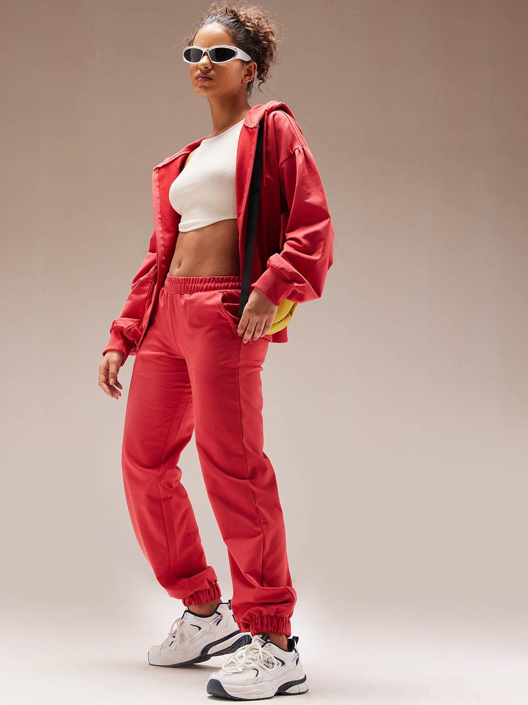 Buy Cava Red Kickback Joggers - Trousers for Women 28393408 | Myntra