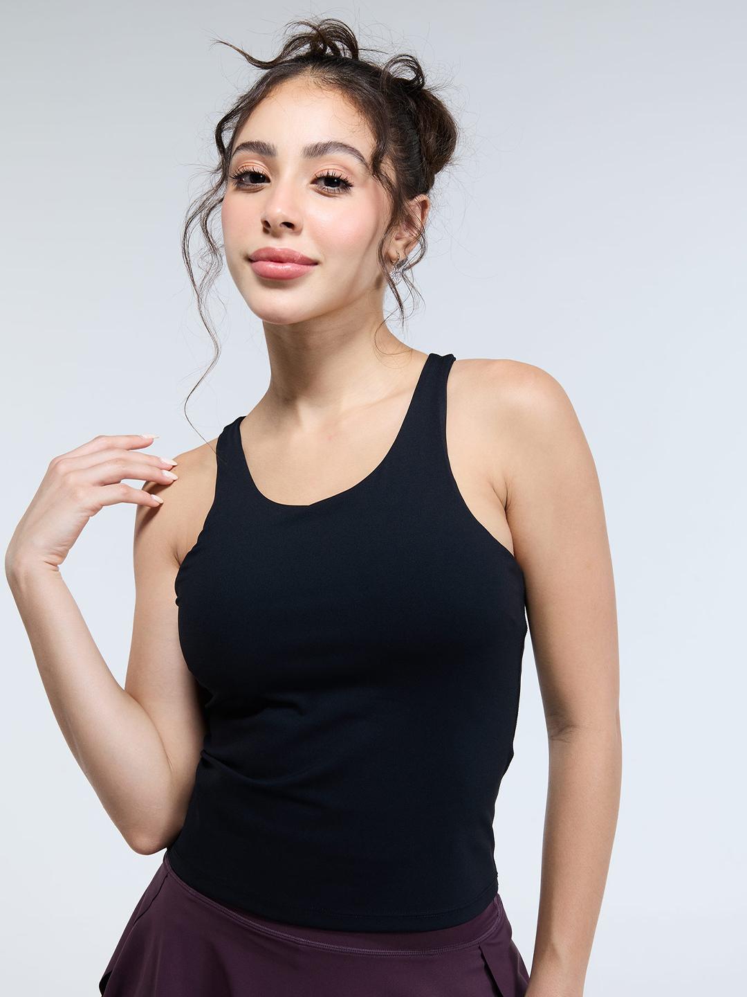 Buy Cava Black Racerback Tank - Tops for Women 28404264 | Myntra