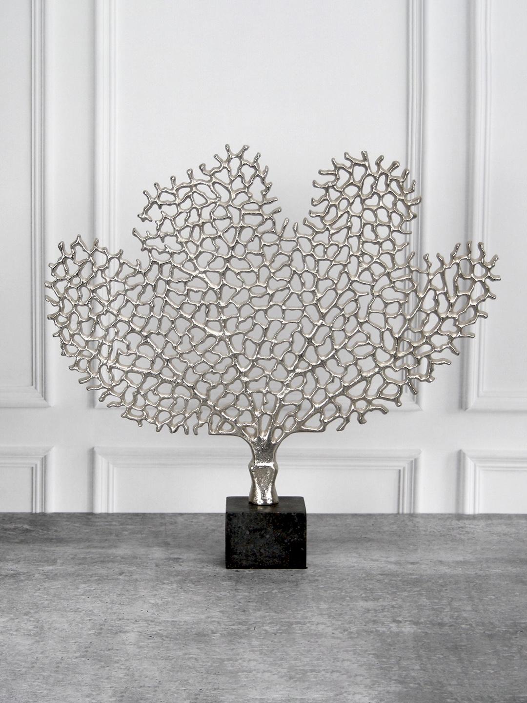 Buy Maison Modern Serene Tree Silver Metal Metallic Living Room Medium ...