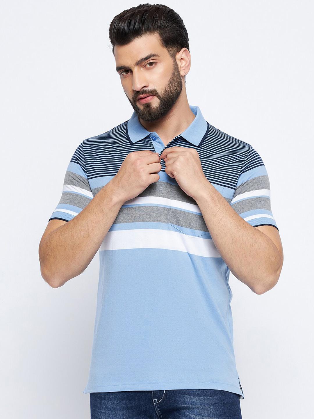 Buy NEVA Striped Polo Collar Cotton T Shirt - Tshirts for Men 28514200 ...