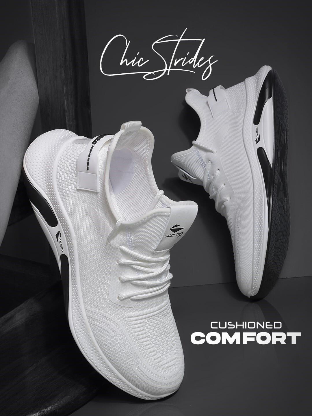 Buy Calcetto Men CLT 0982 Textured Lace Up Running Shoes - Sports Shoes ...