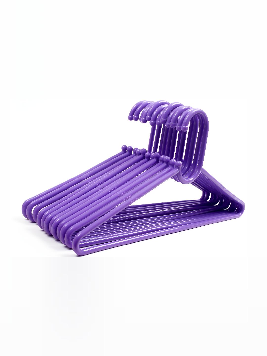 Buy SINAL 12 Pieces Purple Cloth Hangers - Hanger for Unisex 28544272 ...