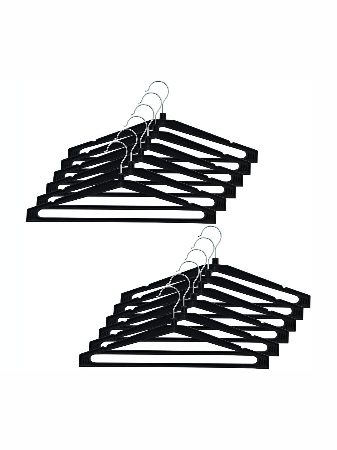 Buy SINAL Black 12 Pieces Cloth Hangers - Hanger for Unisex 28544378 ...