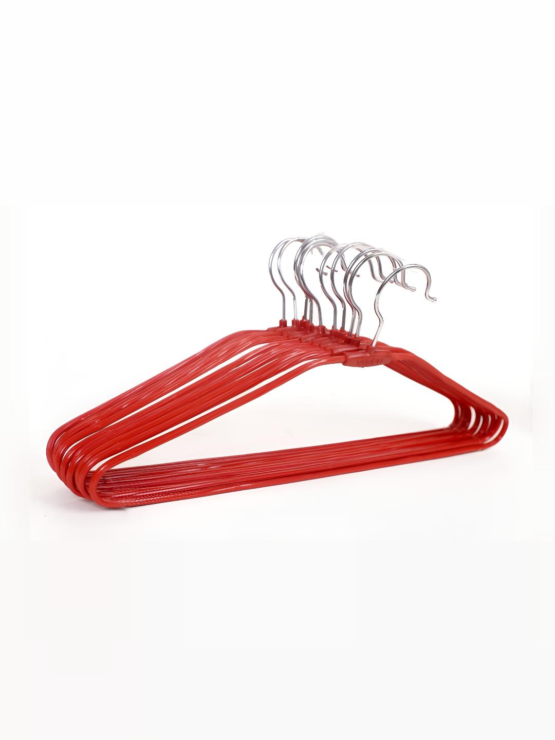 Buy SINAL 10 Pieces Red Steel Clothes Hanger - Hanger for Unisex ...