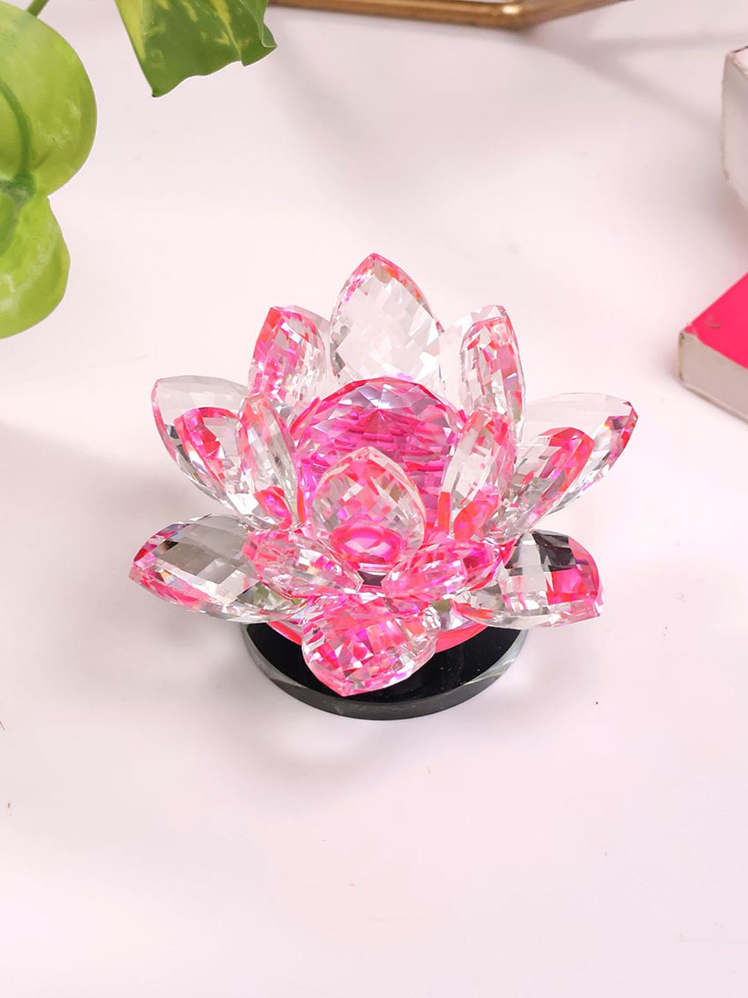 Buy Shubhanjali Pink Crystal Lotus Showpiece - Showpieces for Unisex ...