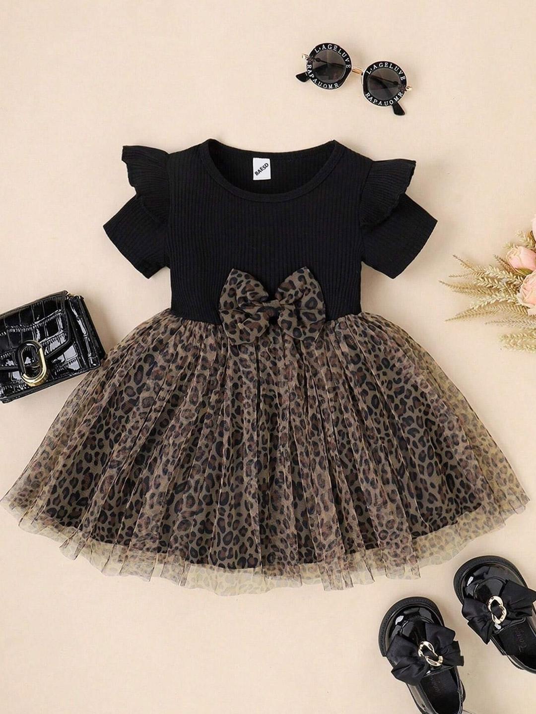 Buy BAESD Girls Animal Print Net Fit & Flare Dress - Dresses for Girls ...