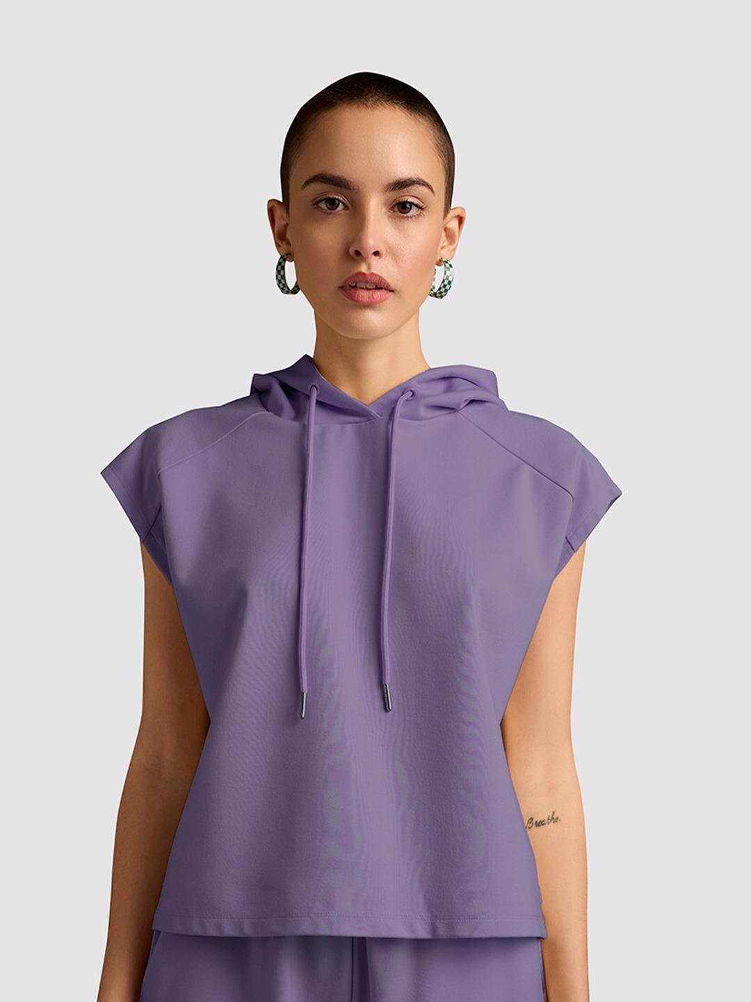 Buy Muvazo Hooded Neck Extended Sleeves Top - Tops for Women 28622480 ...