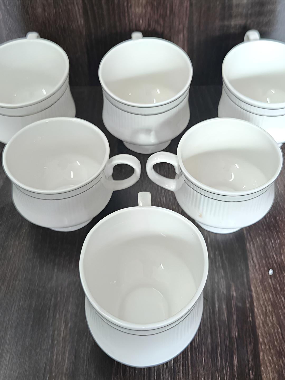Buy Love Unlimited White 6 Pcs Ceramic Cups 140 Ml - Cups And Mugs for ...