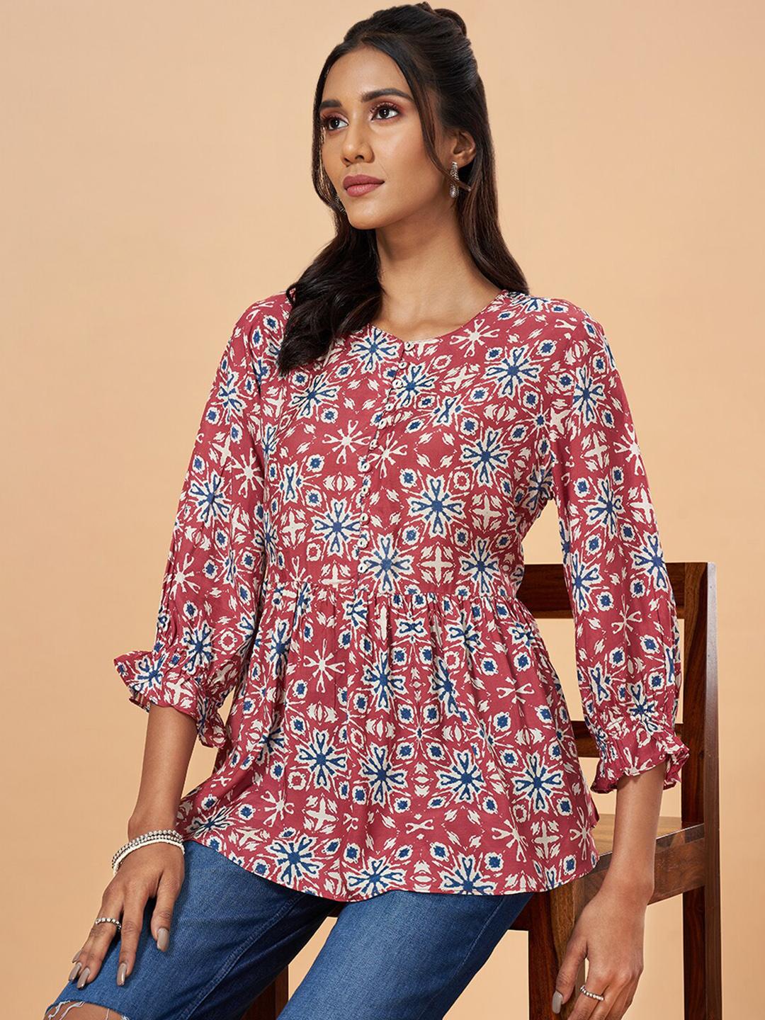 Buy Marigold Lane Floral Printed Empire Top - Tops for Women 28685368 ...
