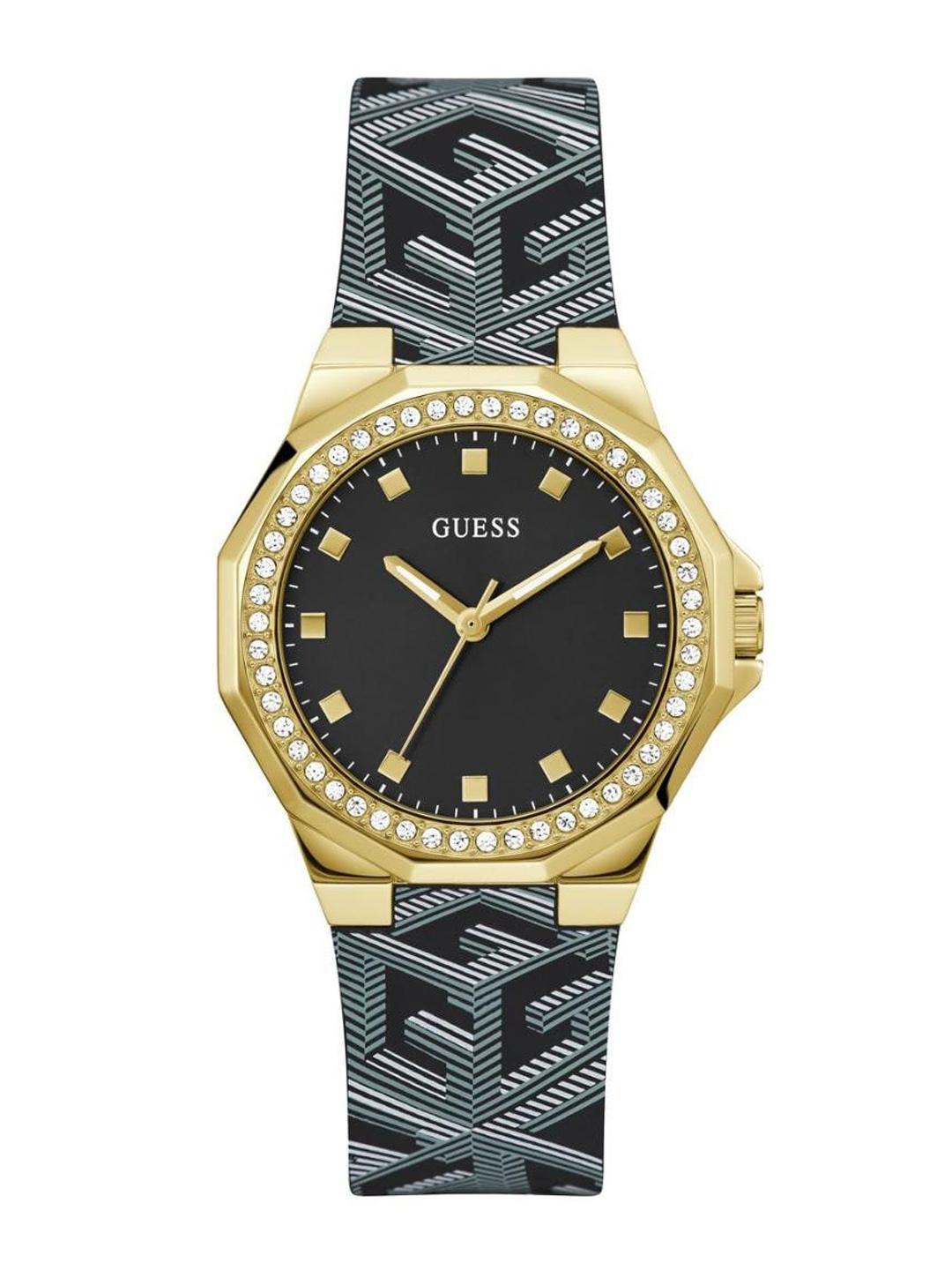 Buy GUESS Women Brass Embellished Dial & Straps Analogue Watch GW0598L2 ...