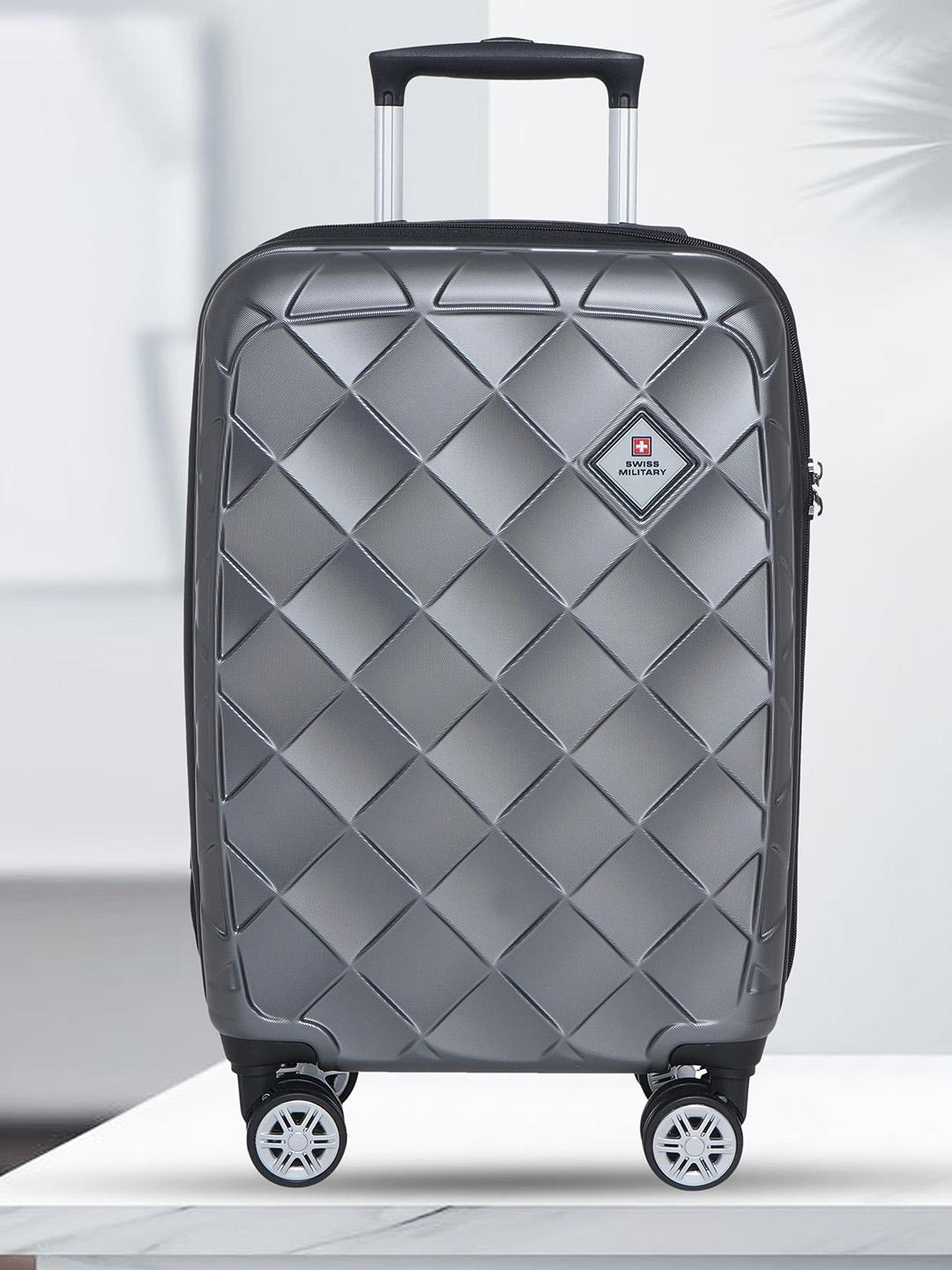 Buy SWISS MILITARY JUPITOR Textured Hard Sided Cabin Trolley Bag ...