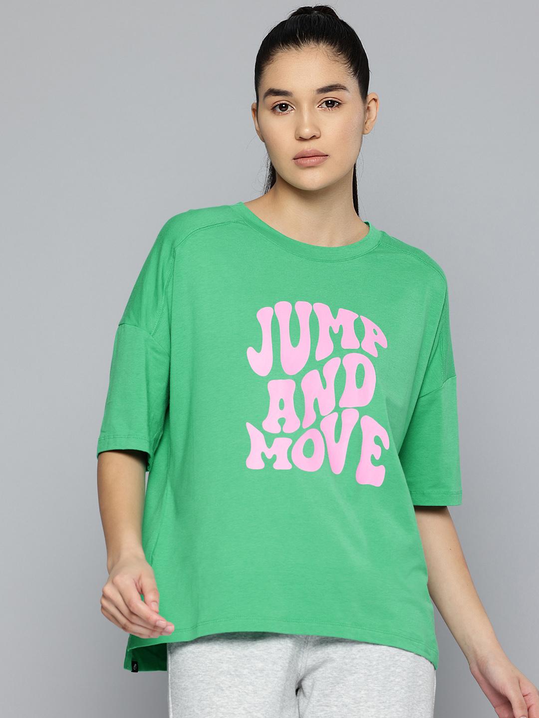 Buy Decathlon DOMYOS Typography Printed Drop Shoulder Longline Sports T ...