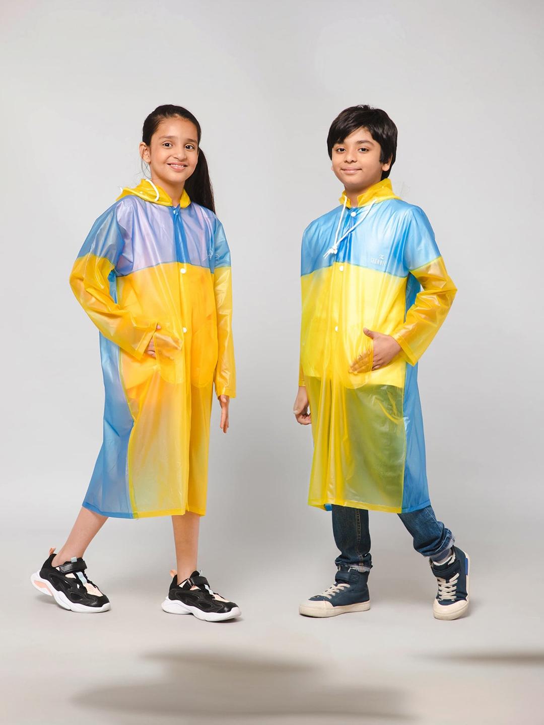 Buy THE CLOWNFISH Puddle Jumper Kids Waterproof Hooded Rain Jacket ...