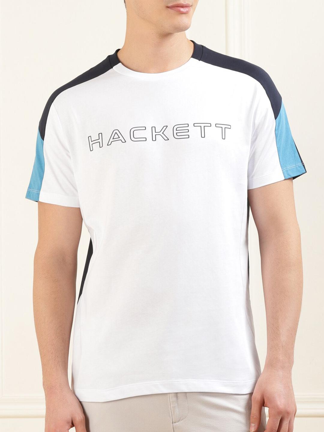 Buy HACKETT LONDON Colourblocked Cotton Regular Fit T Shirt - Tshirts ...