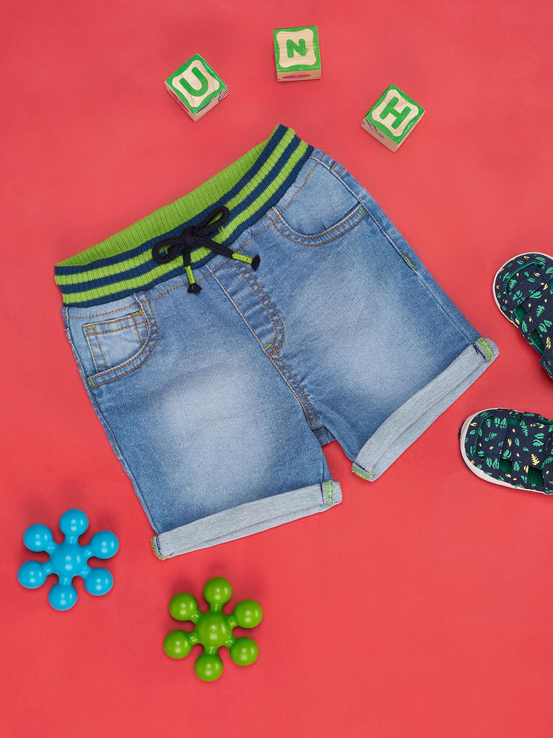 Buy Pantaloons Baby Infant Boys Washed Denim Shorts - Shorts for Boys ...