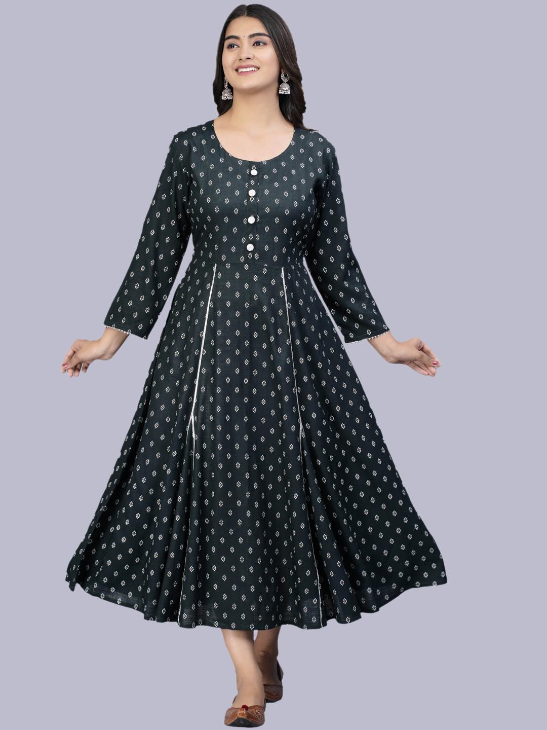 Buy SIPET Ethnic Motifs Printed Anarkali Kurta - Kurtas for Women ...