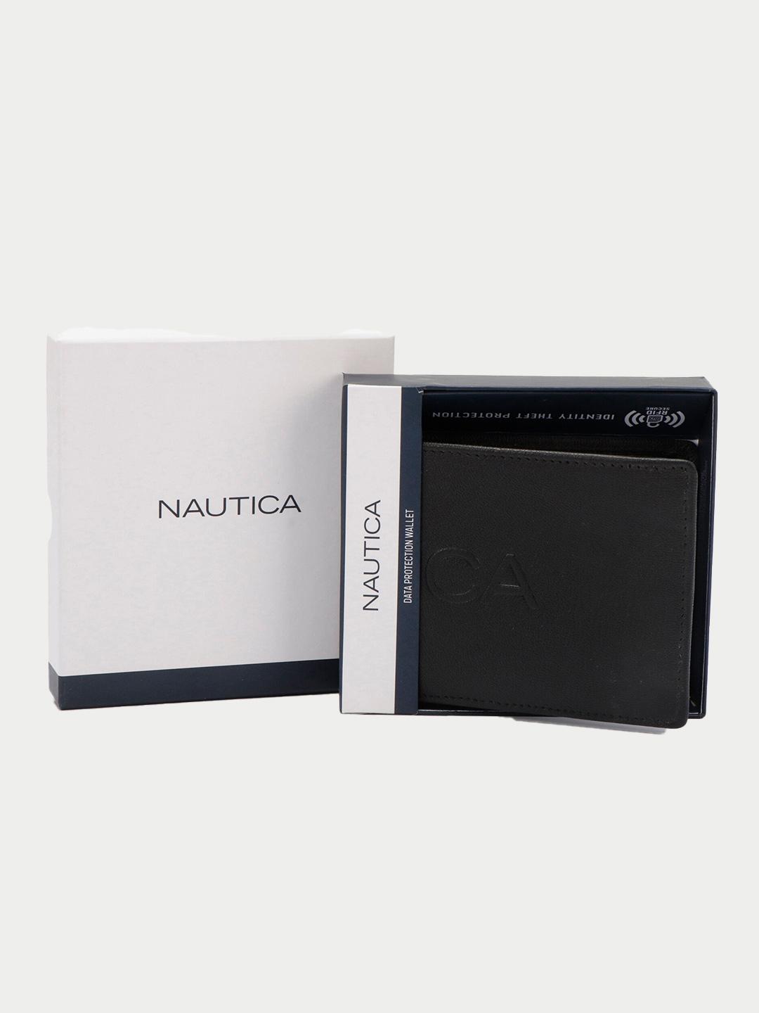 Buy Nautica Men Leather Two Fold Wallet With RFID Blocking - Wallets ...