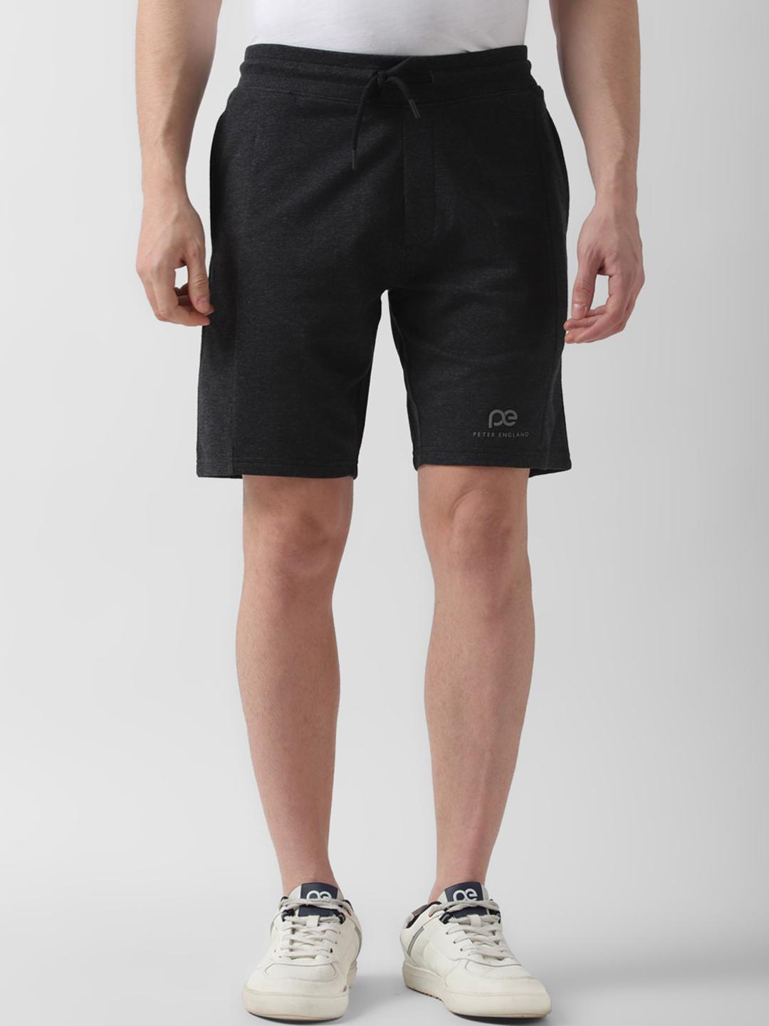 Buy PETER ENGLAND UNIVERSITY Men Solid Sports Shorts With Drawstring ...