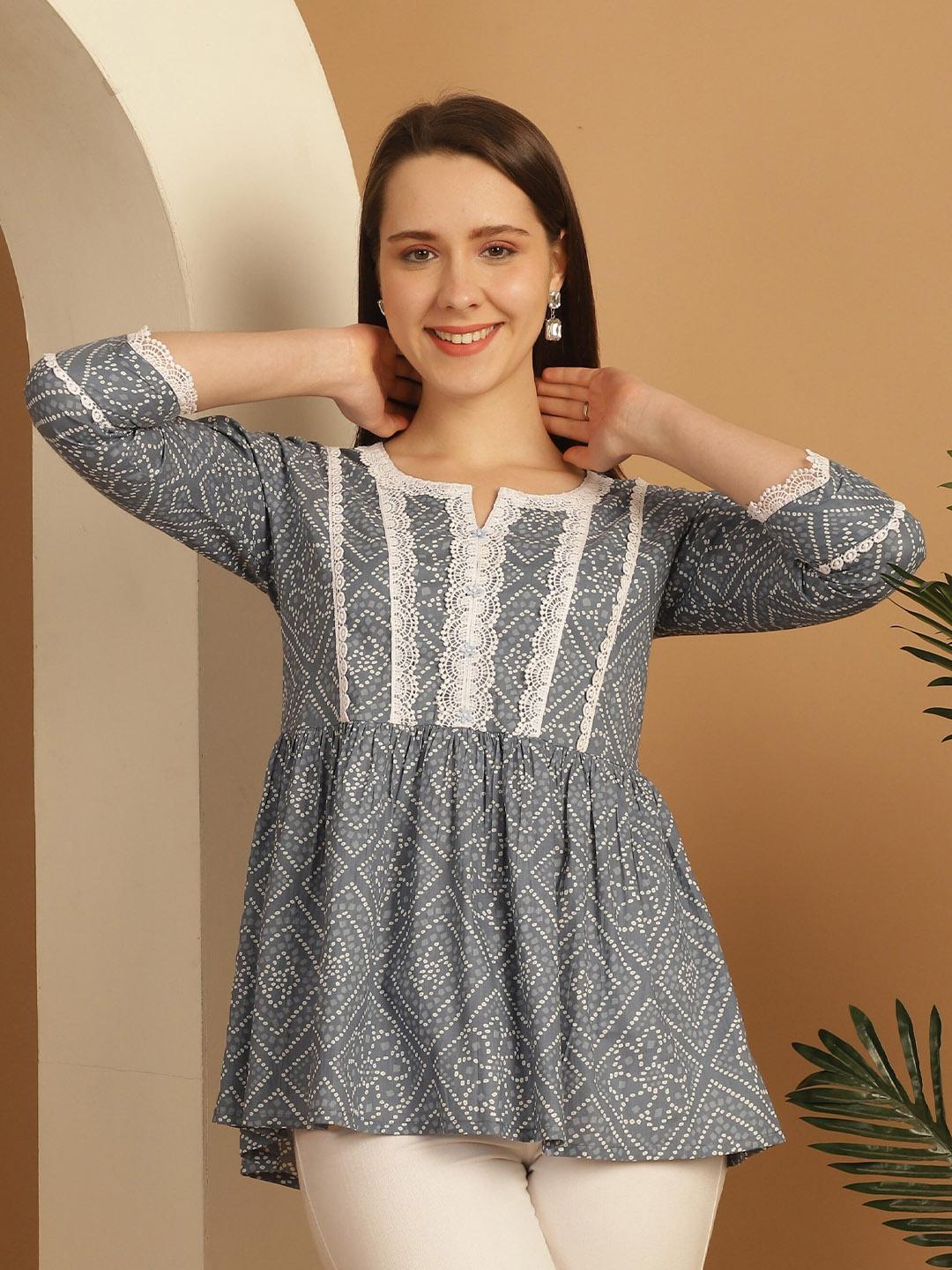 Buy Roly Poly Print Cotton Peplum Top - Tops for Women 28906186 | Myntra