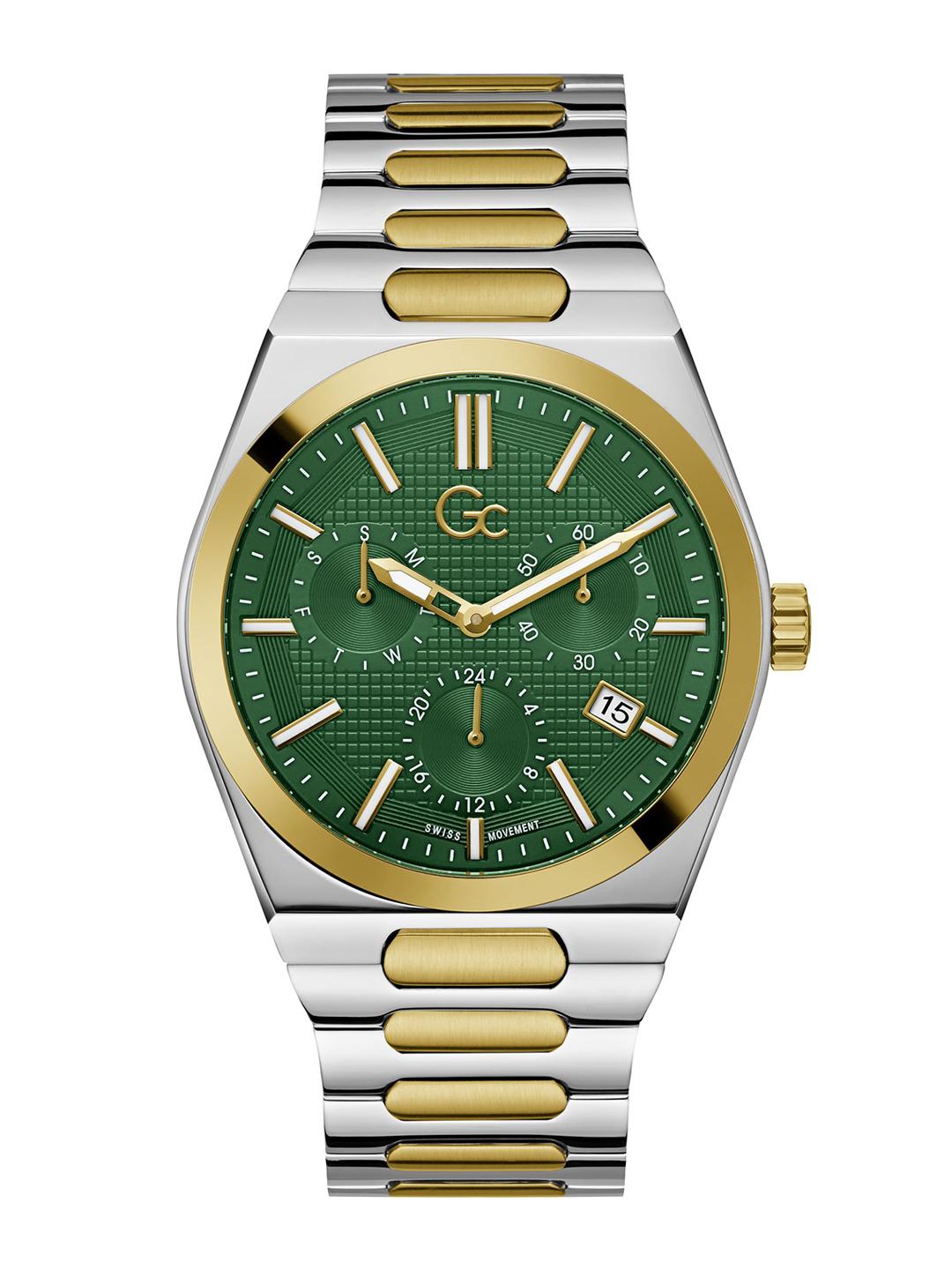 Buy GC GUESS COLLECTION Prodigy Green Round Dial Men Quartz Analog ...
