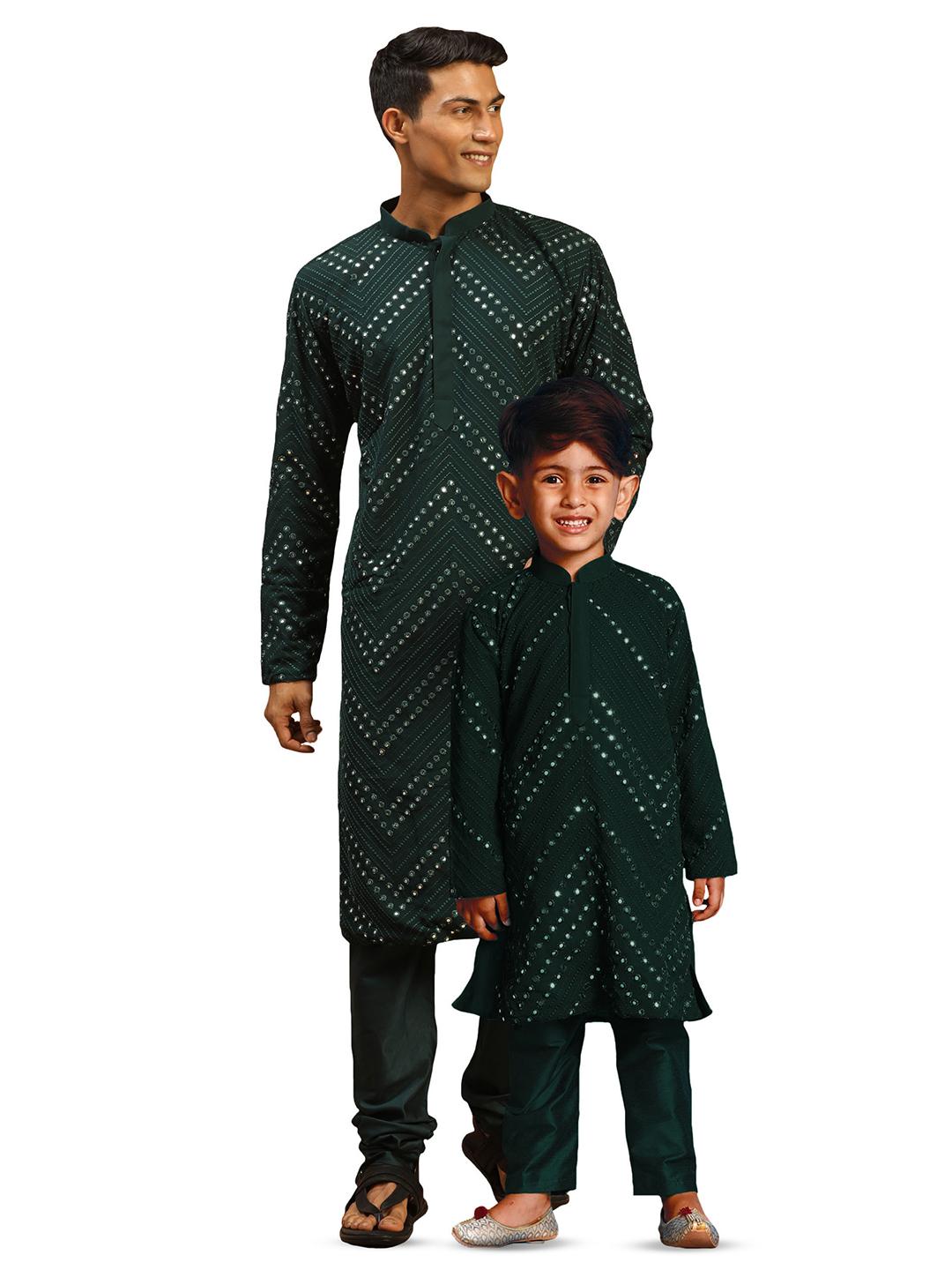 Buy VASTRAMAY Embroidered Regular Mirror Work Kurta & Churidar - Kurta ...