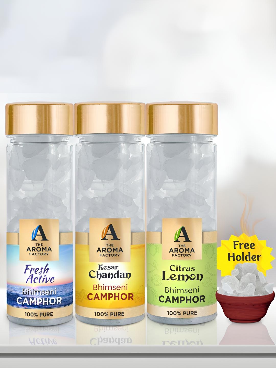 Buy The Aroma Factory 3 Pcs White Fresh Active Chandan & Lemon Bhimseni ...